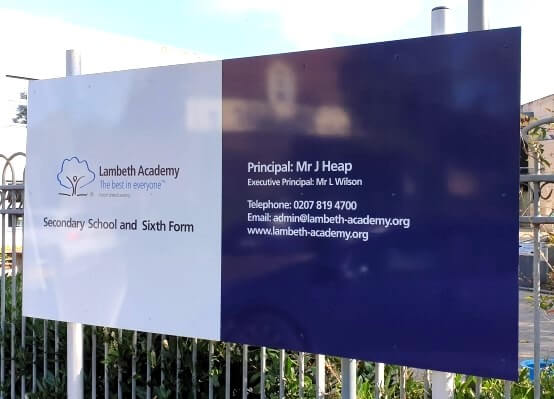 Lambeth Academy | Case Study | FASTSIGNS® Hammersmith